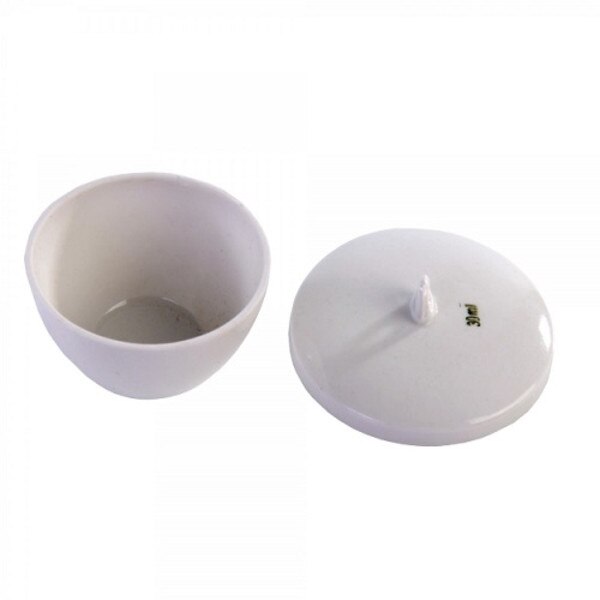 Varies AMEP Low Form Porcelain Crucible with Lid